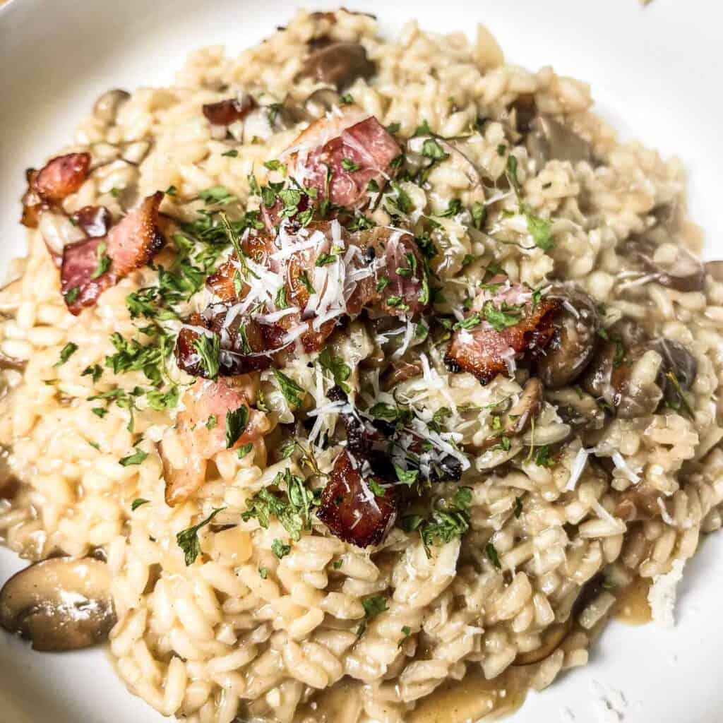 Bacon and Mushroom Risotto