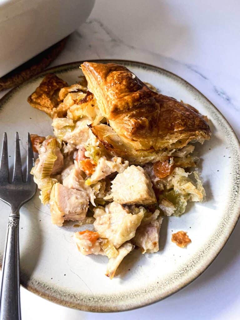 Easy Leftover Turkey Pot Pie with Puff Pastry - Meghan It Up
