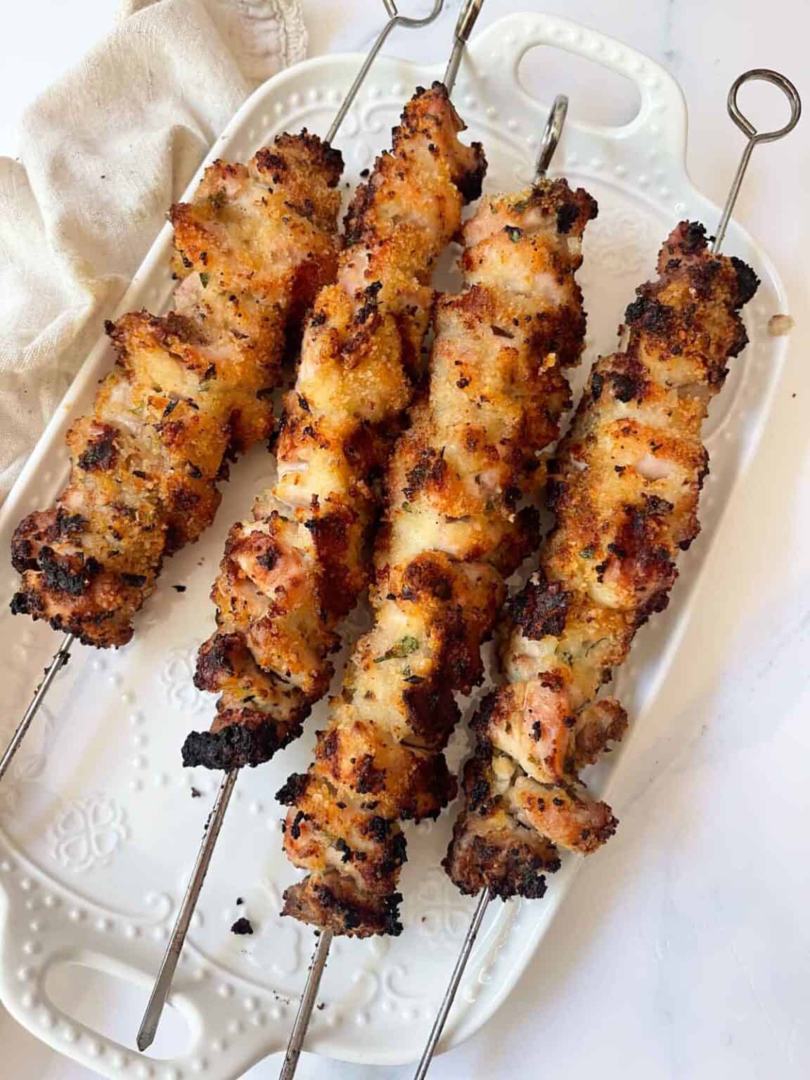 Grilled Chicken Spiedini Recipe (Easy Italian Skewers) - Meghan It Up