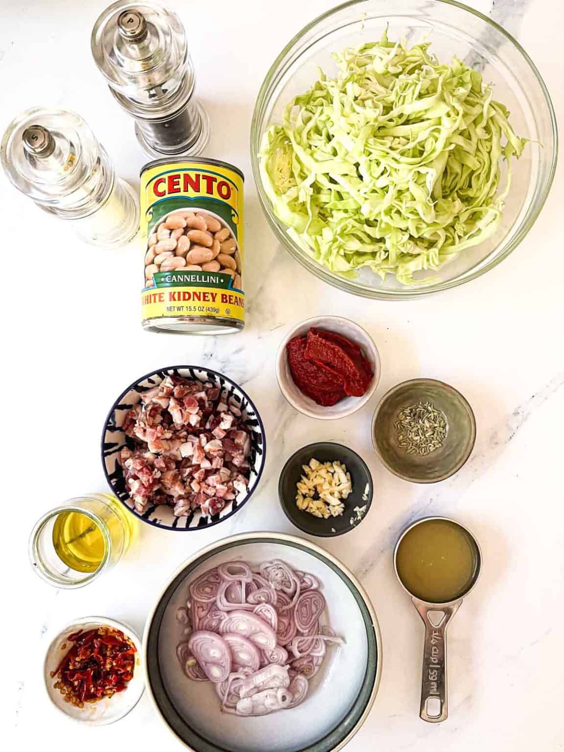 Braised Italian Cabbage with Bacon (Verza Stufata) - Meghan It Up