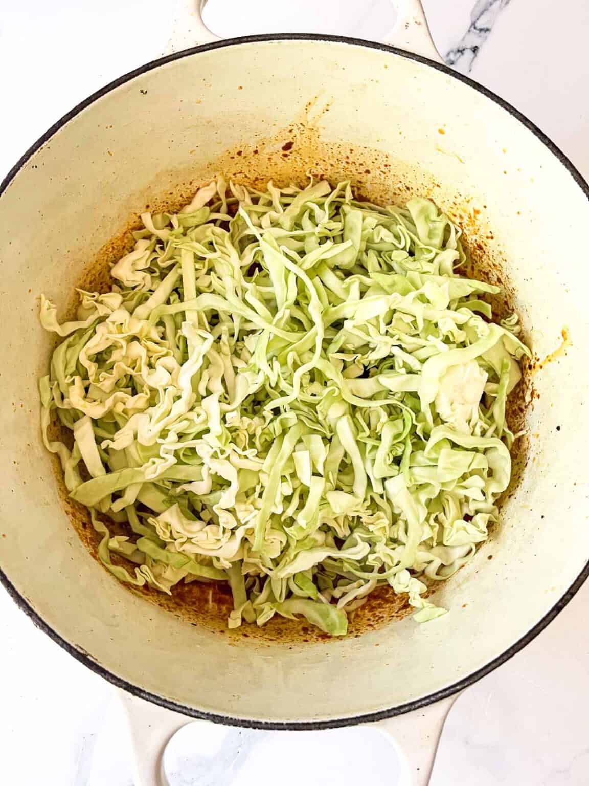 Braised Italian Cabbage with Bacon (Verza Stufata) - Meghan It Up
