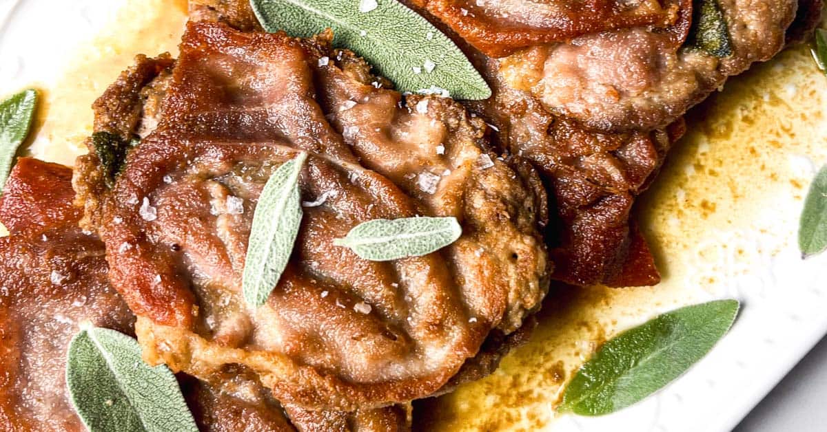 Pork Saltimbocca alla Romana Recipe (with Wine Sauce) - Meghan It Up