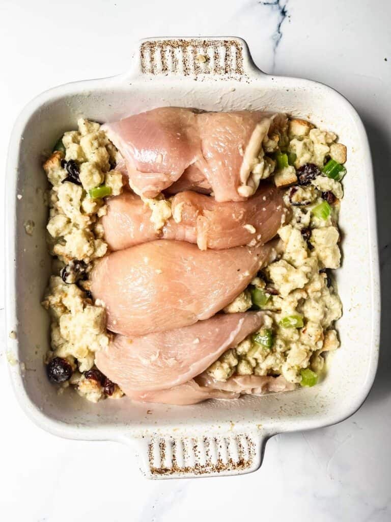 Easy Chicken Breasts Stuffed with Stuffing Recipe - Meghan It Up