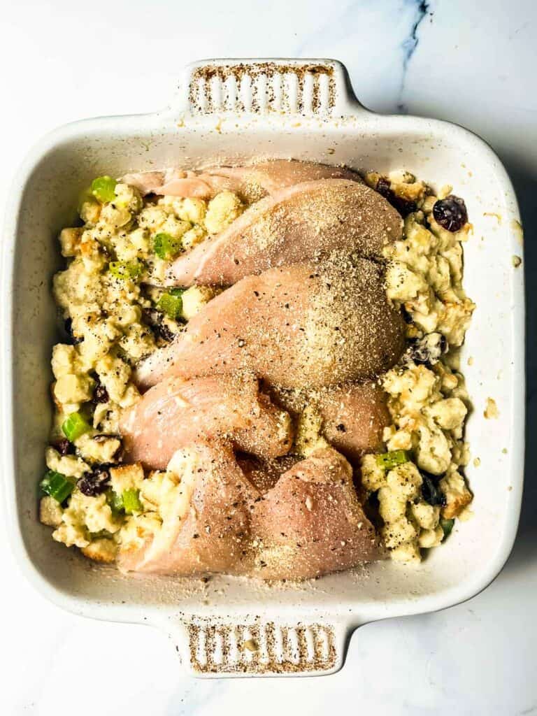 Easy Chicken Breasts Stuffed with Stuffing Recipe - Meghan It Up