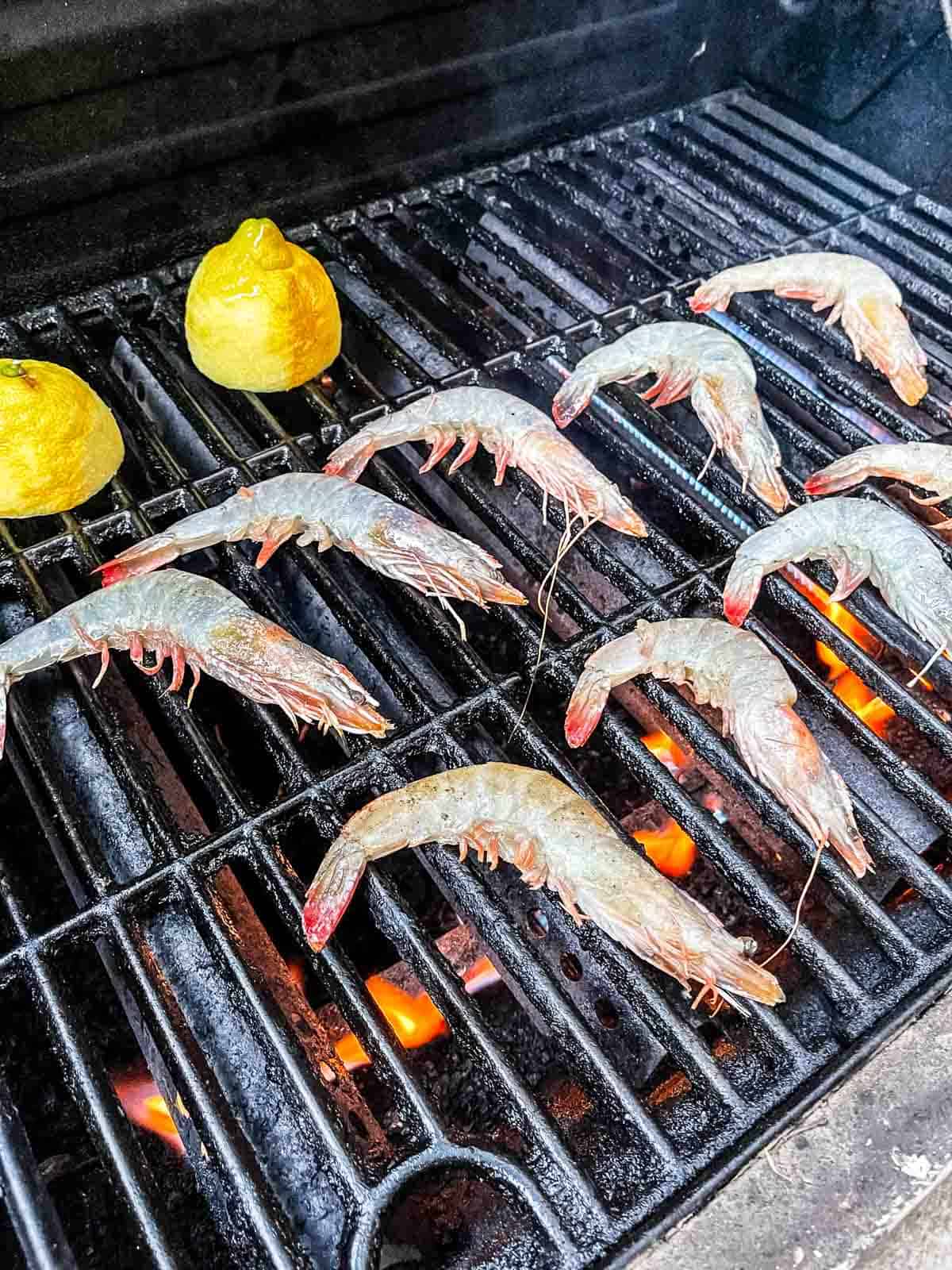 Easy Grilled Prawns (Whole Grilled Shrimp) - Meghan It Up