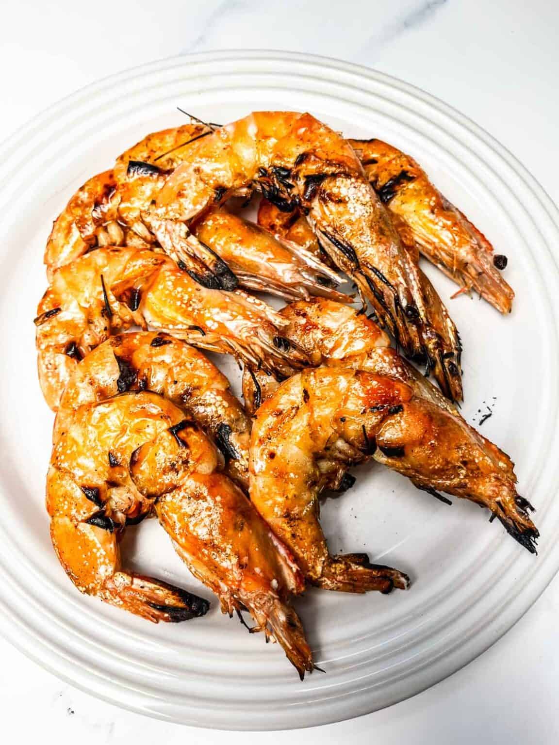 Easy Grilled Prawns (Whole Grilled Shrimp) - Meghan It Up