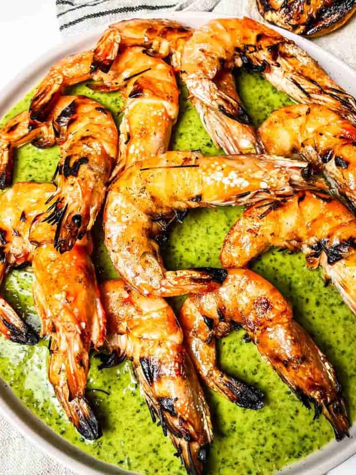 Grilled Lemon Fish with Garlic Butter Sauce - Meghan It Up